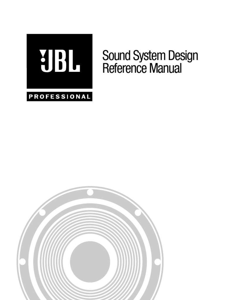 JBL Sound Design Manual | PDF | Decibel | Amplitude