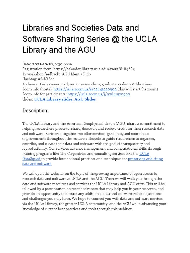 #LibXSoc - Libraries and Societies Data and Software Sharing Series at ...