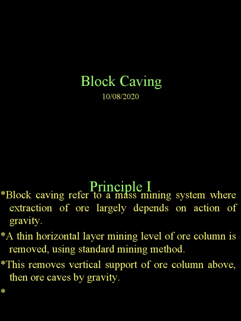 Block Caving Method | PDF | Mining