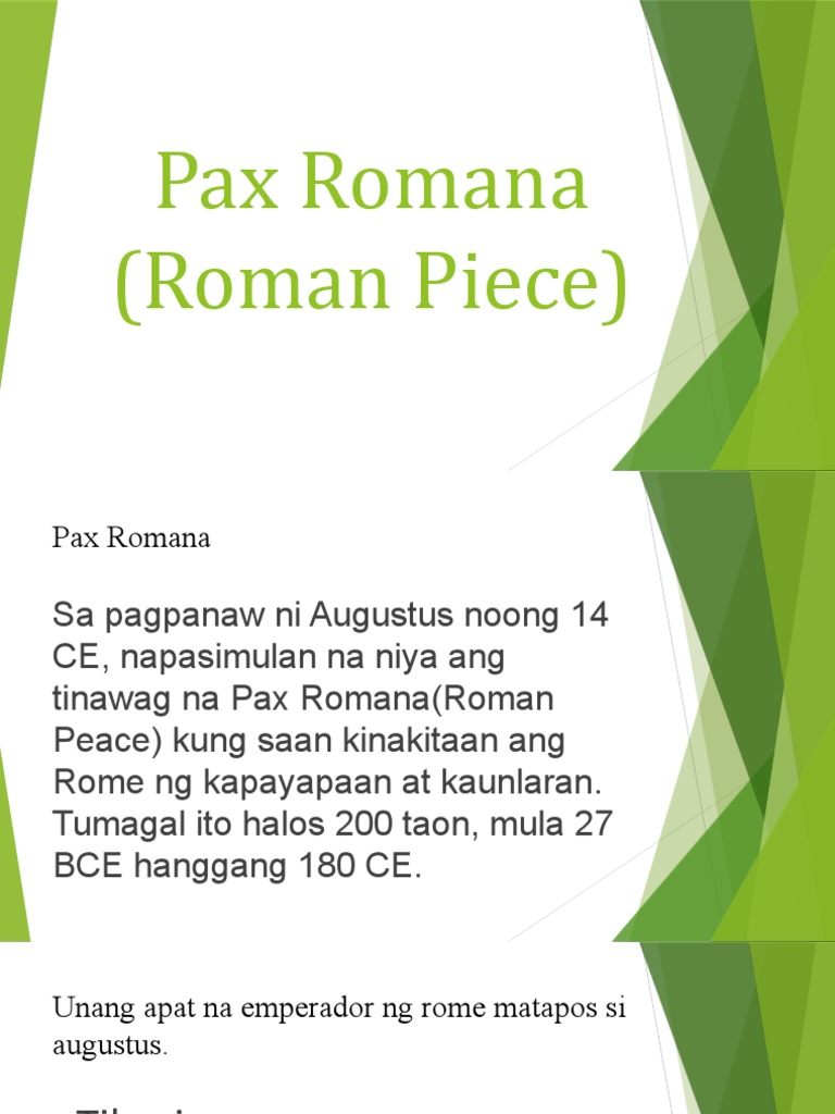 Pax Romana (Roman Piece) | PDF