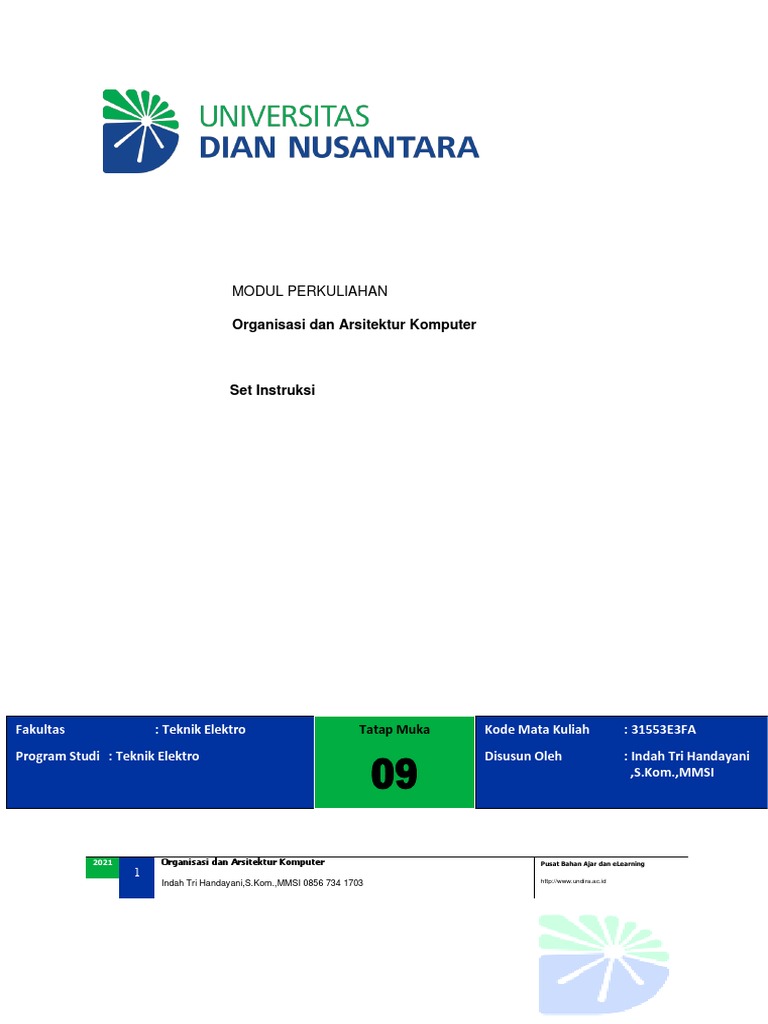 Modul 09 - Organisasi Dan Arsitektur Komputer | PDF