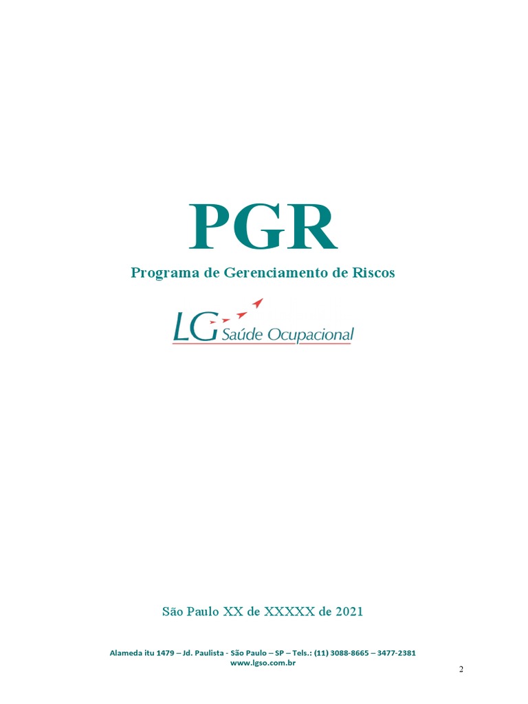 Programa de Gerenciamento de Riscos PGR | PDF | Química