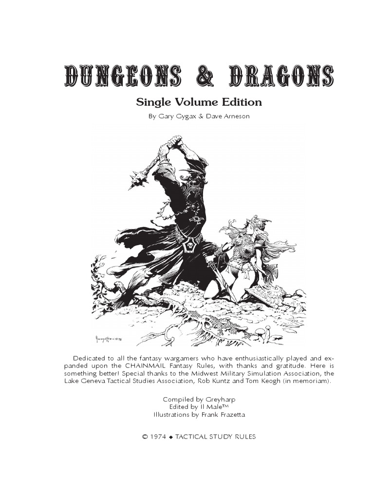 OD&D - Single Volum Edition | PDF