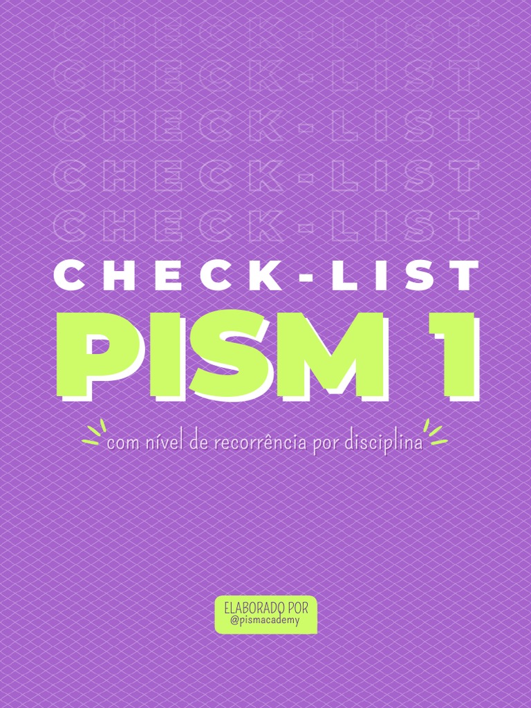 Check-list PISM 1: Recorrência por Disciplina | PDF | Ligação química ...