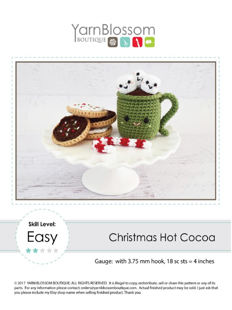Christmas Hot Cocoa Pattern | PDF