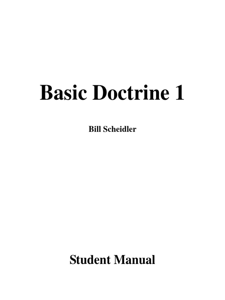 Basic Doctrine 1: Student Manual | PDF | Revelation | Jesus