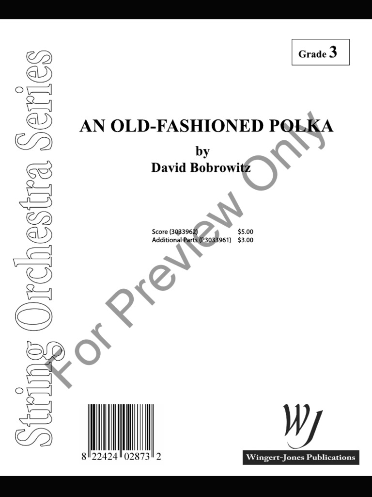An Old Fashion Polka Score | PDF | Performing Arts | String Instruments