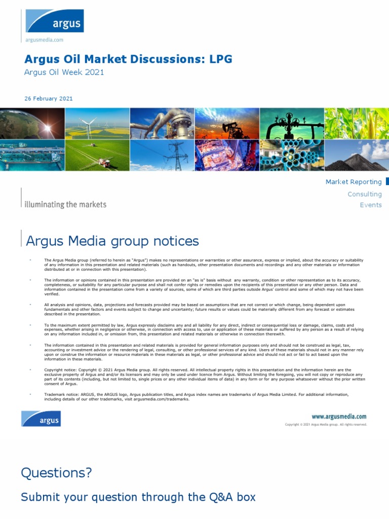 Argus Oil Market Discussions: LPG | PDF | Liquefied Petroleum Gas ...