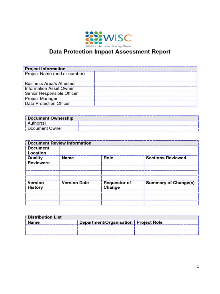 Data Protection Impact Assessment Report | PDF | Risk | Information Privacy