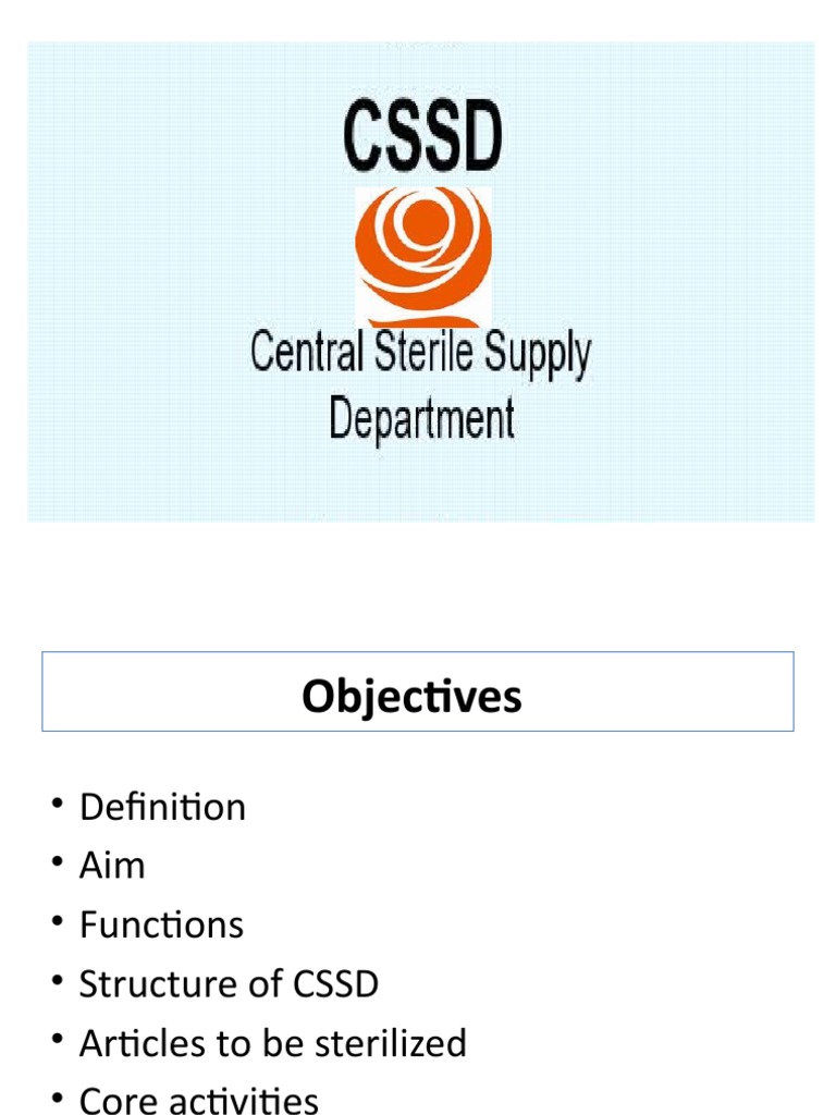 CSSD | PDF | Sterilization (Microbiology) | Washing Machine