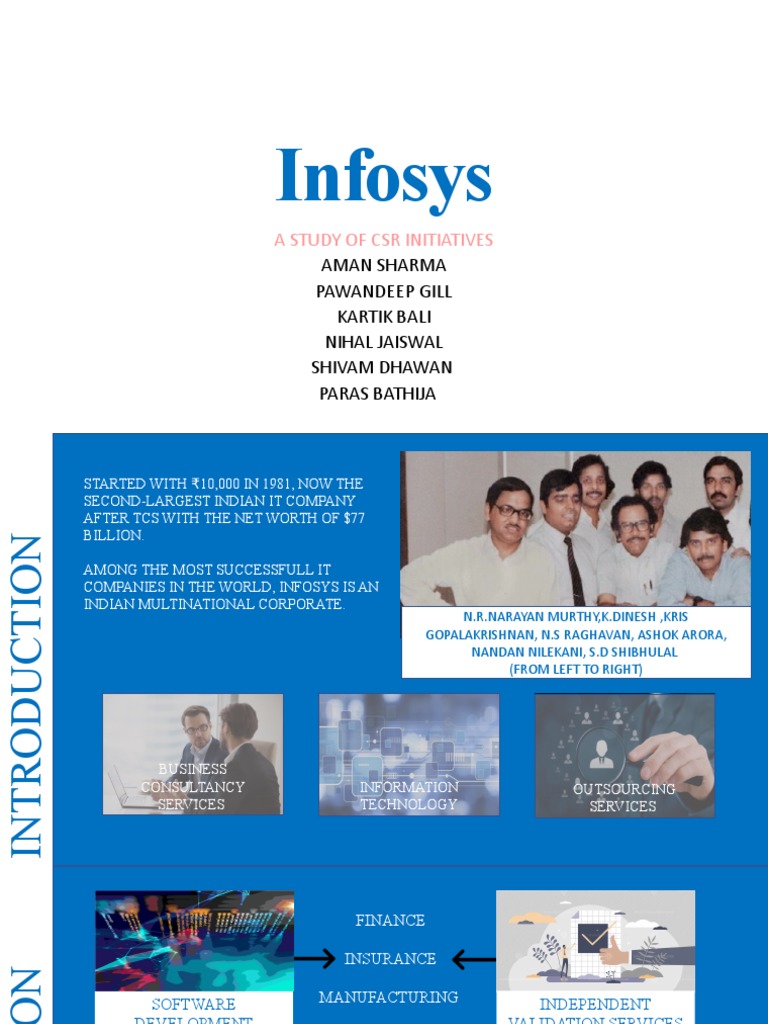 Infosys: A Study of CSR Initiatives | PDF | Corporate Social ...