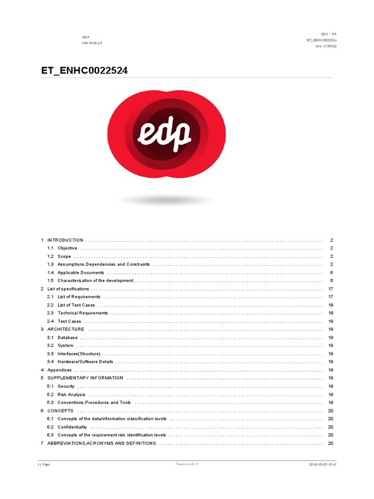 ECC - HR Technical Requirements Specifications ET ENHC0022524 | PDF ...