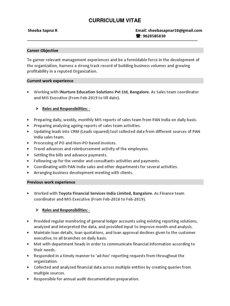 Sapna Resume-New 2020 | PDF | Operating System | Employment