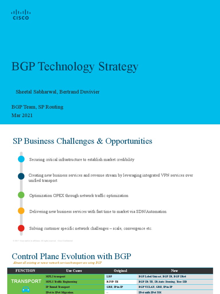 BGP Strategy and Roadmap | PDF | Virtual Private Network | I Pv6