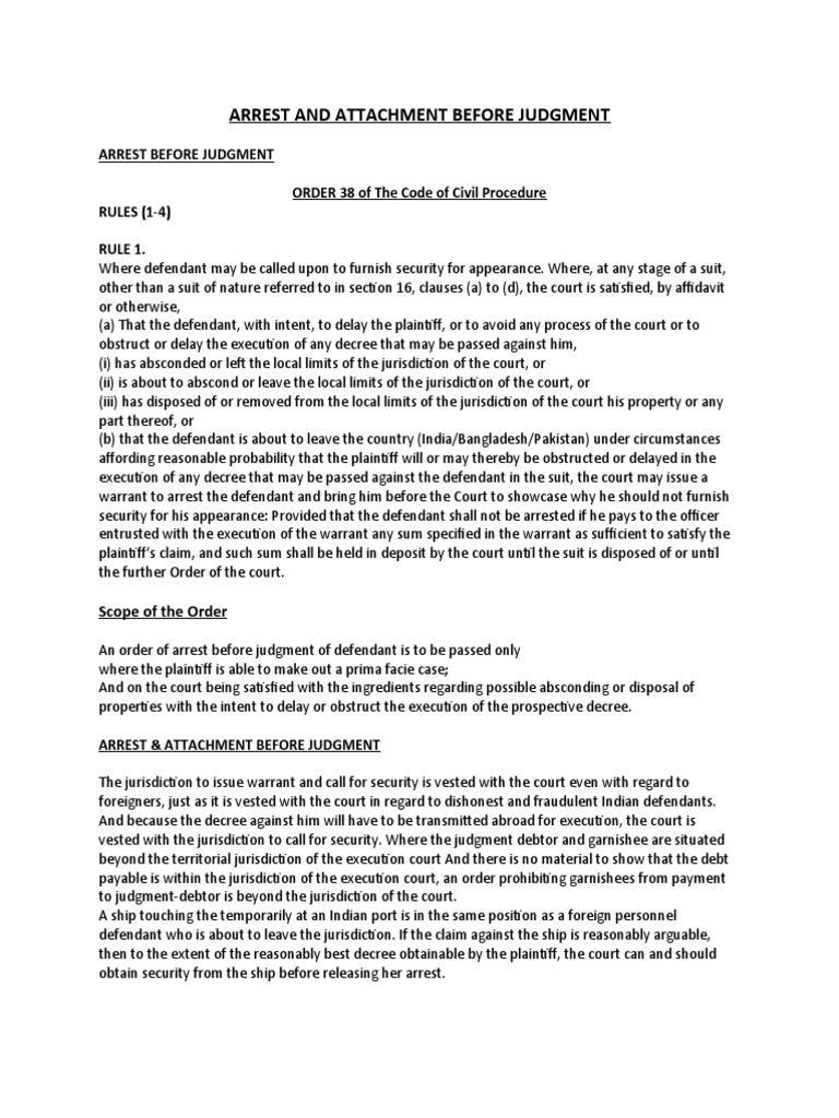 Legal Guide: Pre-Judgment Actions | PDF | Lawsuit | Judgment (Law)