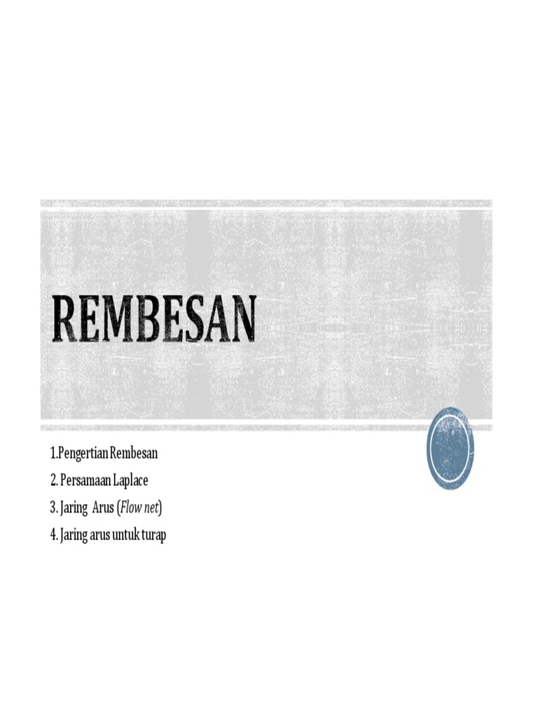 Rembesan & Flownet | PDF