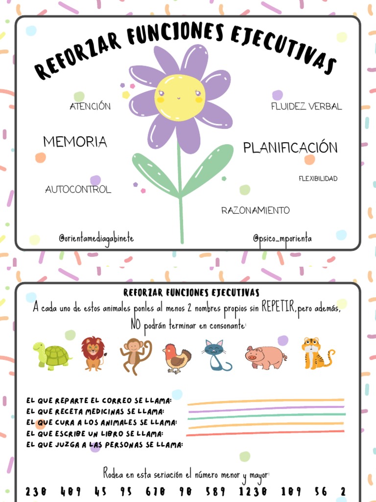 Funciones Ejecutivas Segunda Parte | PDF | Color | Amarillo