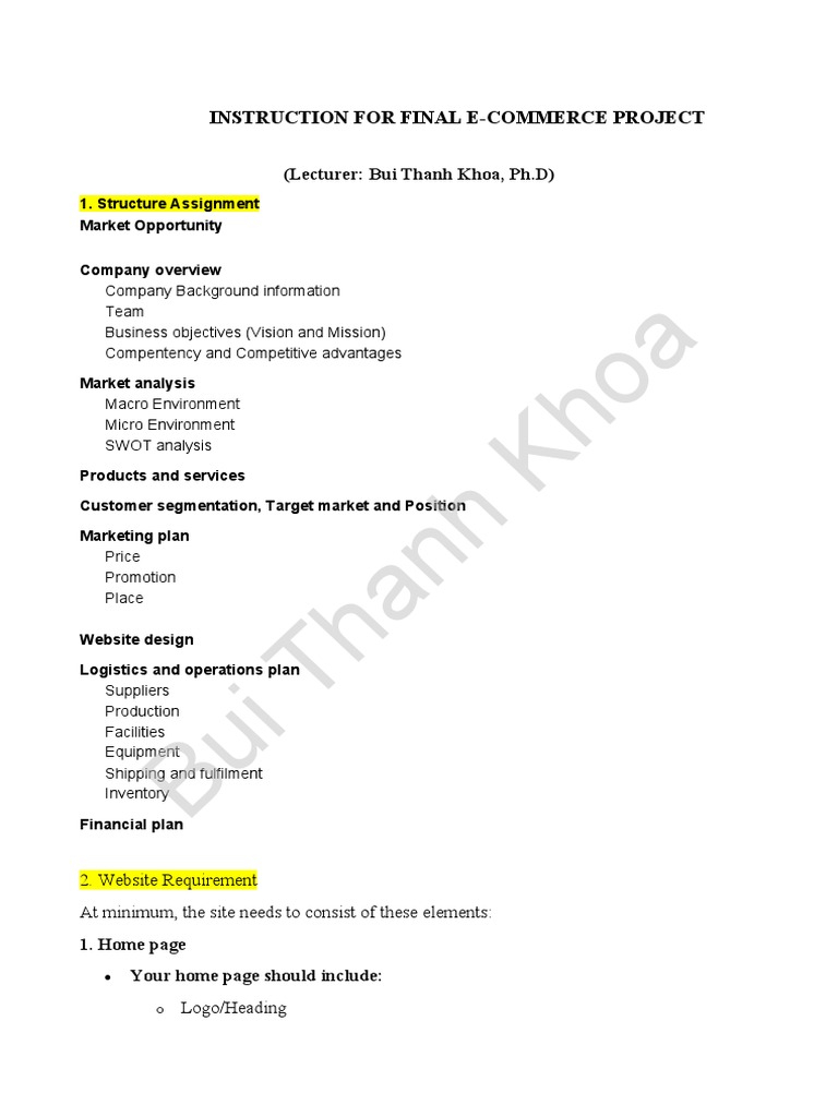 E-Commerce Project Design Instructions | PDF | Pay Pal | World Wide Web