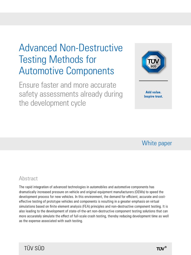 Advanced Non Destructive Testing Methods For Automotive Components en ...