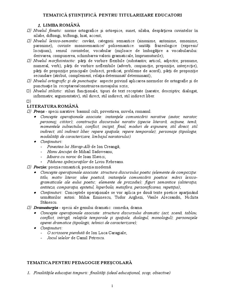 Titularizare Sinteza | PDF