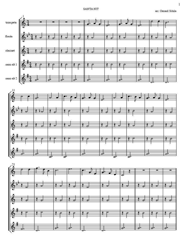 Santa Nit Score | PDF