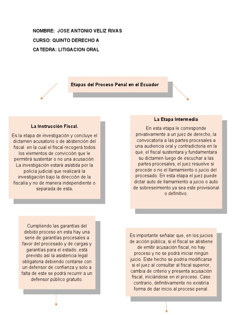 Diferentes Etapas Del Proceso Penal en El Ecuador (Jose Veliz Rivas ...