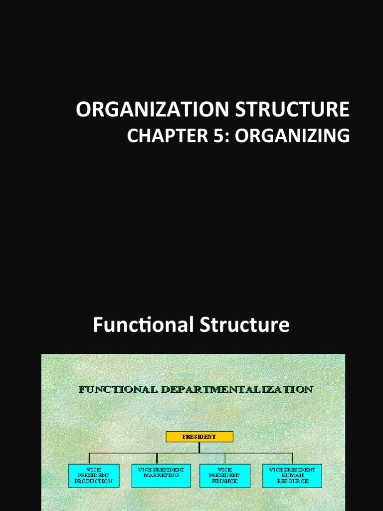 Organization Structure: Chapter 5: Organizing | PDF | Market (Economics) | Leadership