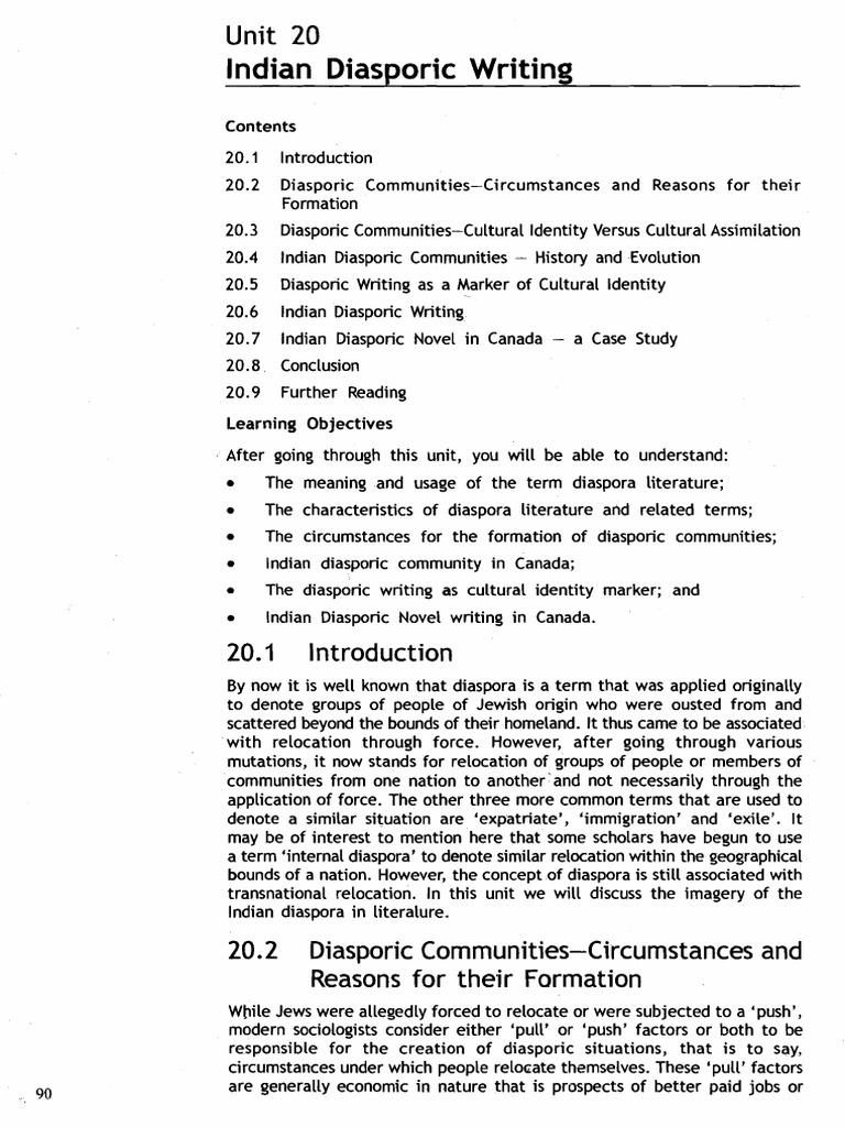 Indian Diasporic Writing | PDF | Diaspora | Identity (Social Science)