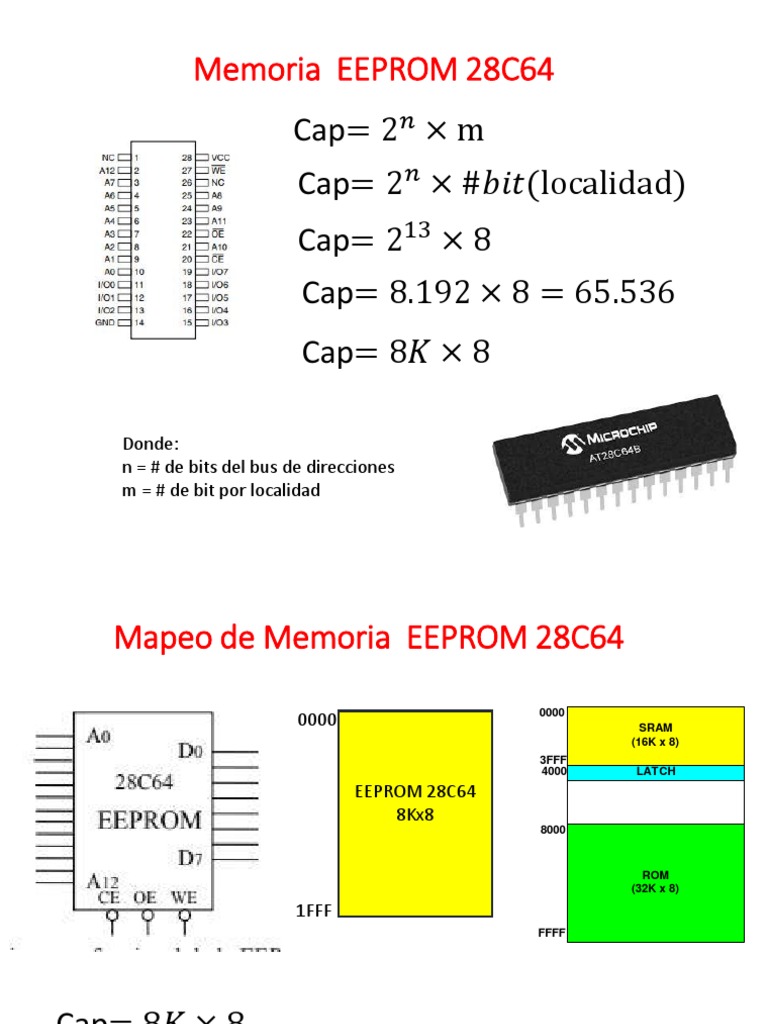 Memoria Eeprom 28c64 | PDF | Ingeniería Electrónica | Ingenieria Eléctrica