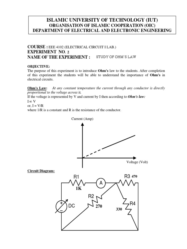 Islamic University of Technology (Iut) | PDF | Electrical Resistance ...