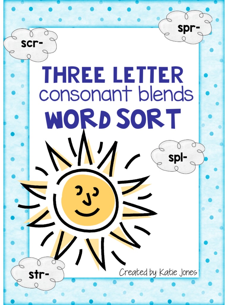 Three Letter: Consonant Blends | PDF | Sports & Recreation | Home & Garden