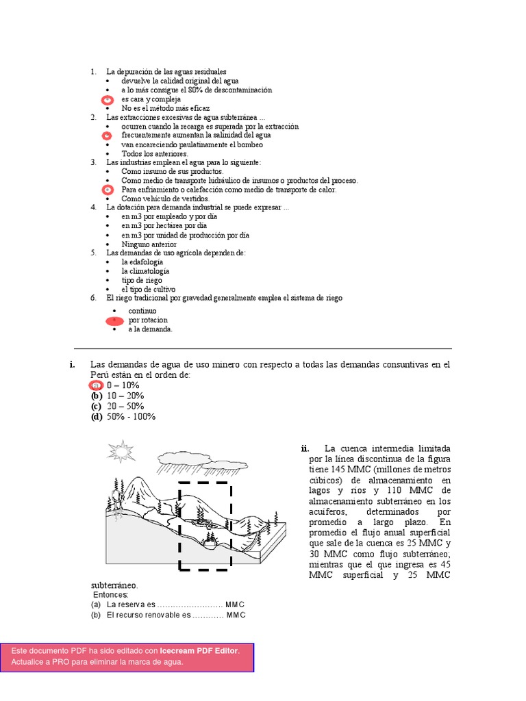 Compilado de Preguntas Teoricas Resueltas | PDF | Riego | Agua Compilado de Preguntas Teoricas Resueltas | PDF | Riego | Agua