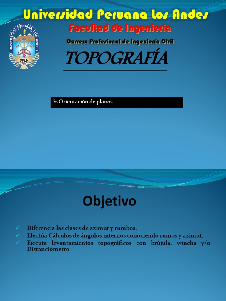 Sesión #10 Topografia | PDF | Azimut | Brújula