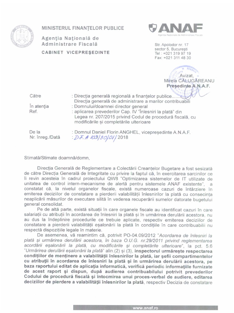 Circulara Anaf | PDF