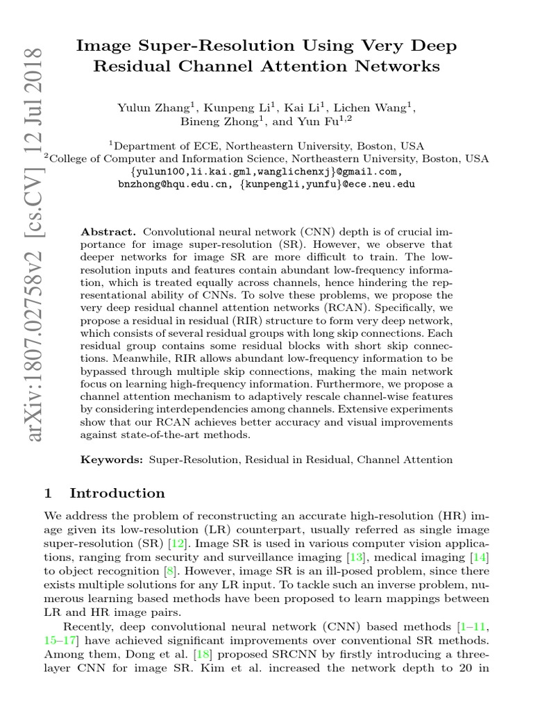 Image Super-Resolution Using Very Deep Residual Channel Attention ...