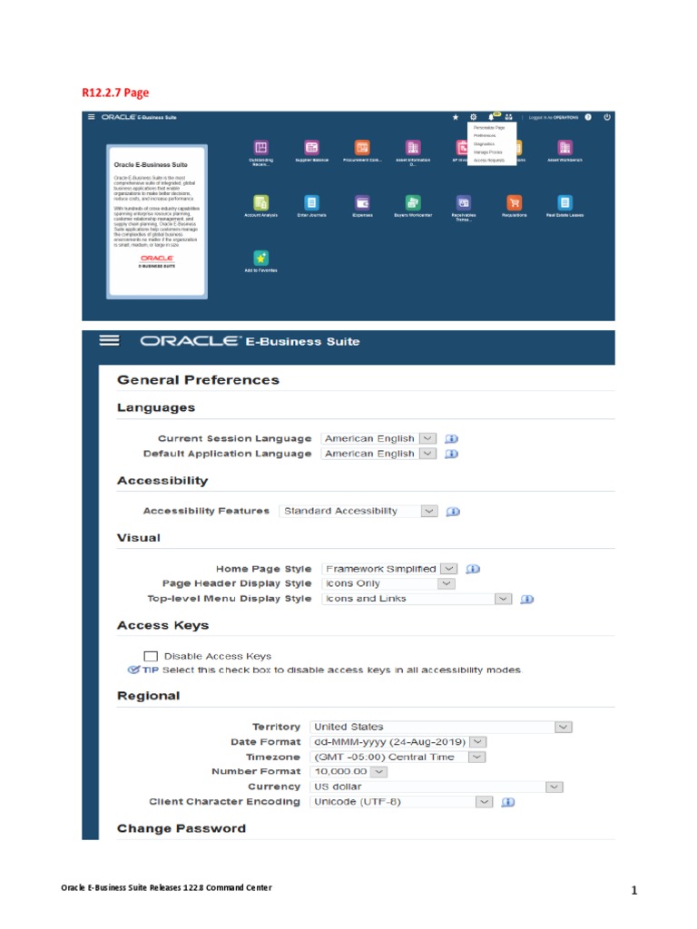 R12.2.8 Command Center Notes | PDF | Accounts Payable | Oracle Corporation
