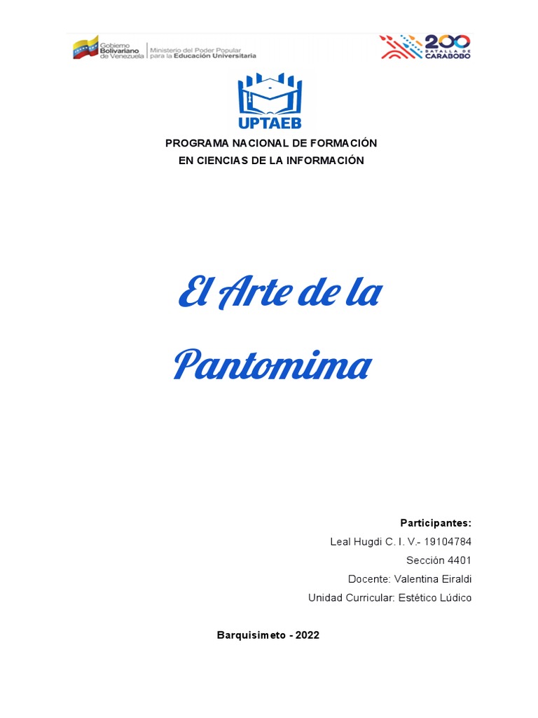 El Arte de La Pantomima | PDF | Teatro | Las artes escénicas