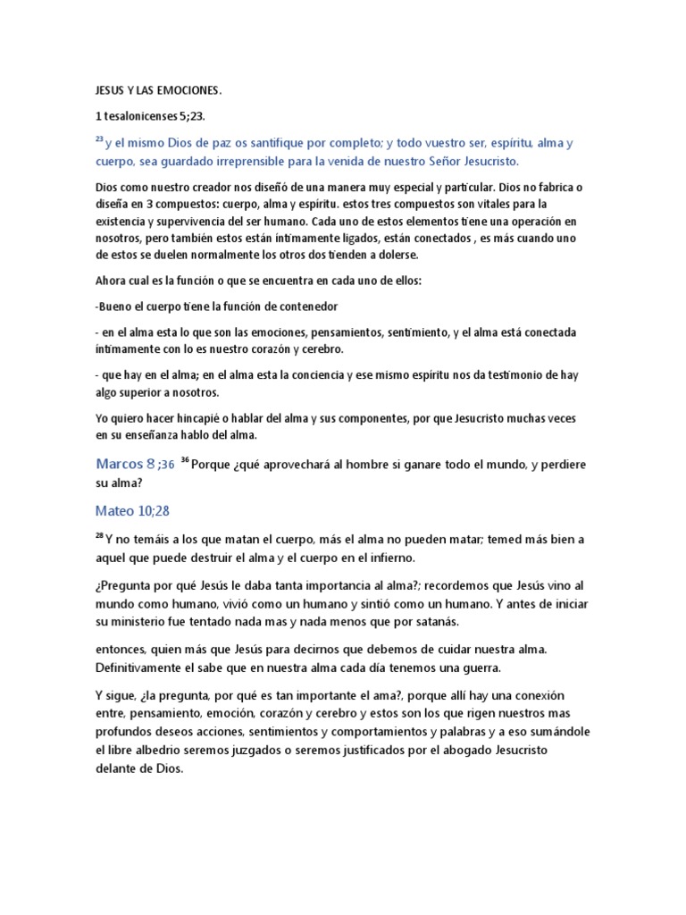 Jesus Y Las Emociones Pdf