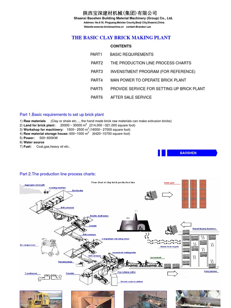 The Basic Clay Brick Making Plant | PDF | Brick | Building Materials