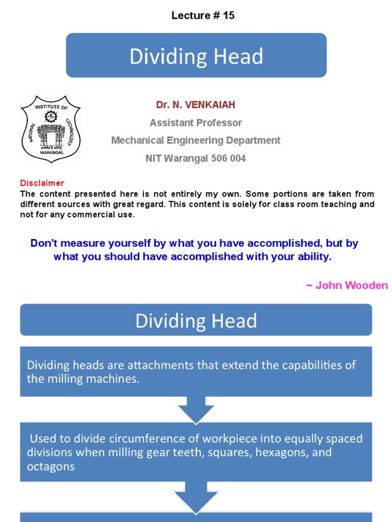02 Dividing Head 1 | PDF | Gear | Helix