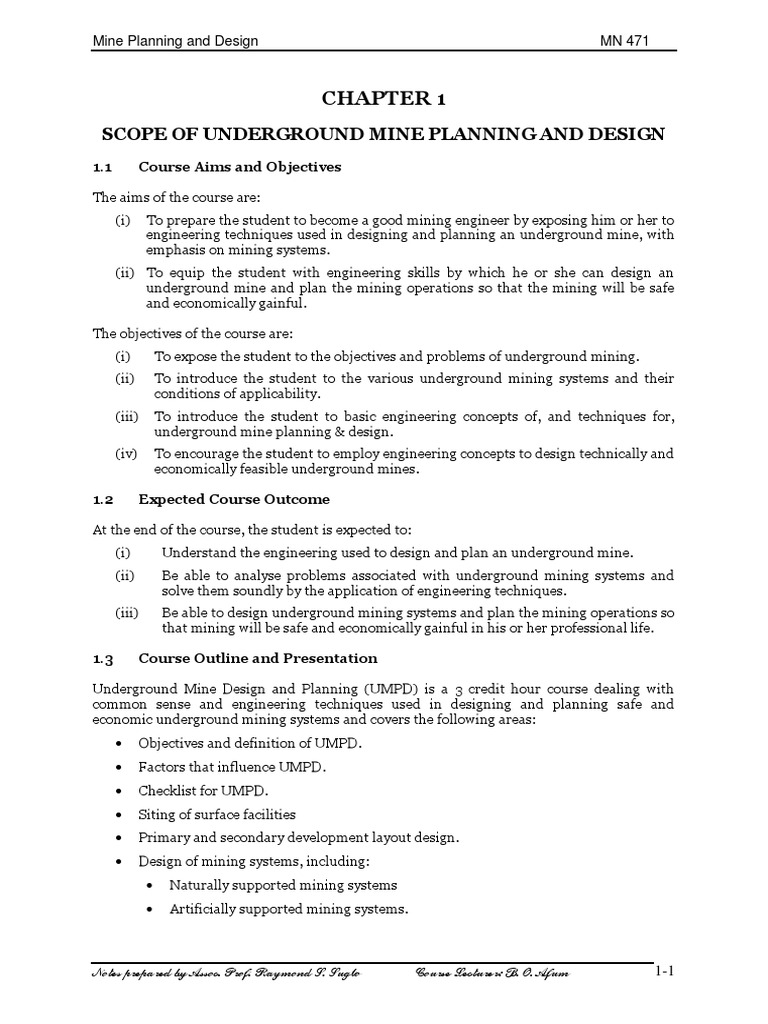 Chapter 1 | PDF | Mining | Design