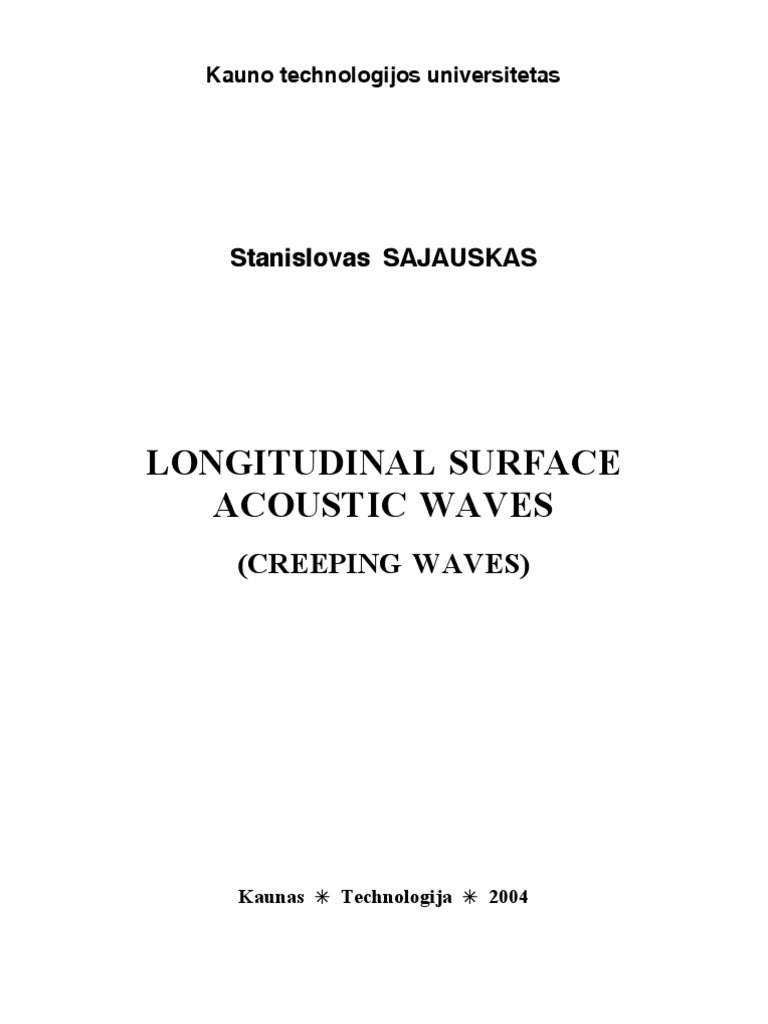 Longitudinal Surface Acoustic Waves | PDF | Waves | Acoustics