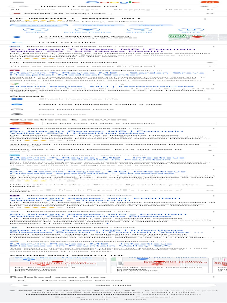 Dr. Marvin T. Reyes MD infectious disease specialist | PDF | Doctor Of ...