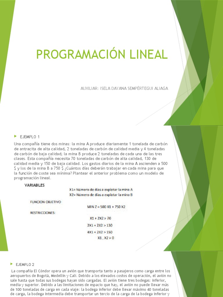 2 Programación Lineal | PDF | Programación lineal | Acero