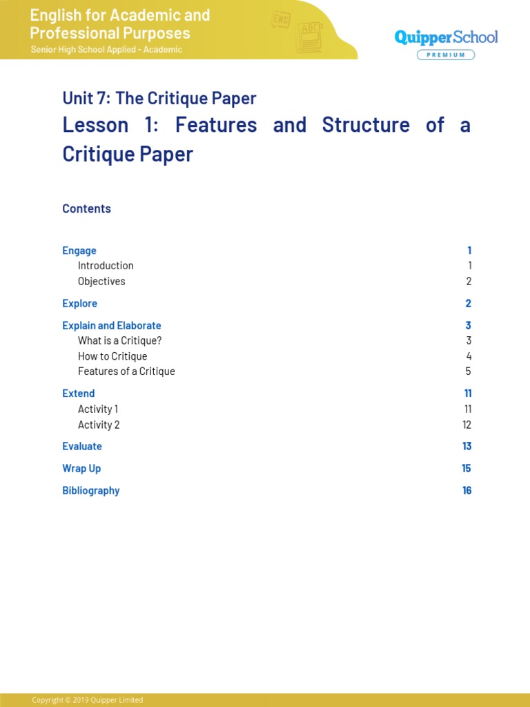 PDF (SG) - EAP 11 - 12 - UNIT 7 - LESSON 1 - Features and Structure of ...