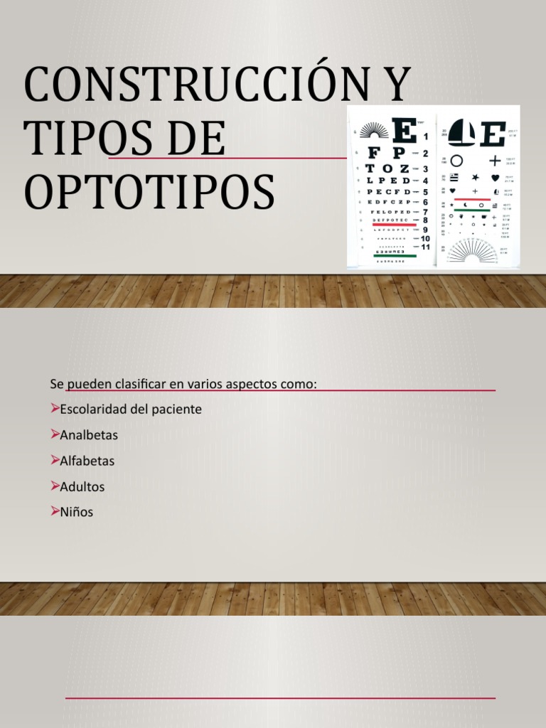 Construcción y Tipos de Optotipos | PDF