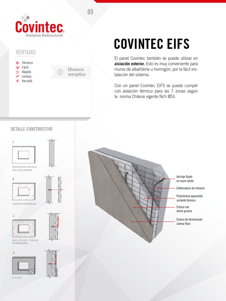 Precio y Ventajas del Sistema Covintec EIFS | PDF | Ingeniería de ...