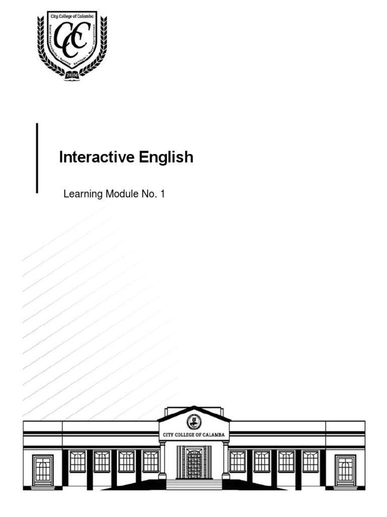 Interactive English: Learning Module No. 1 | PDF | Communication ...