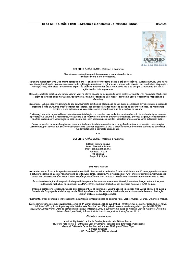 Desenho A Mão Livre Pdf Desenho Quadrinhos