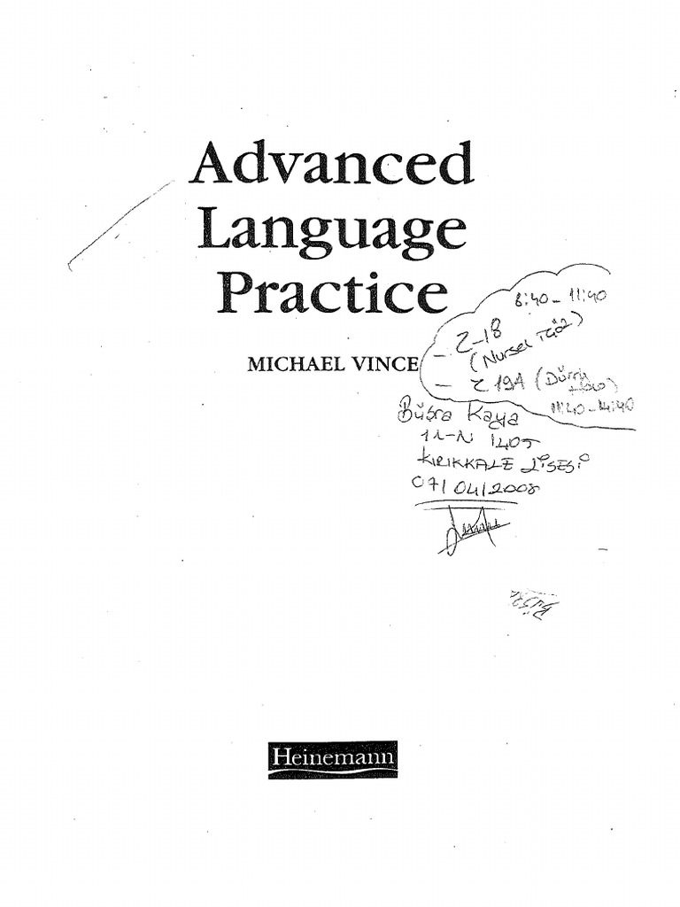 Vince. Advanced Language Practice With Key (1st Ed., 1994) | PDF